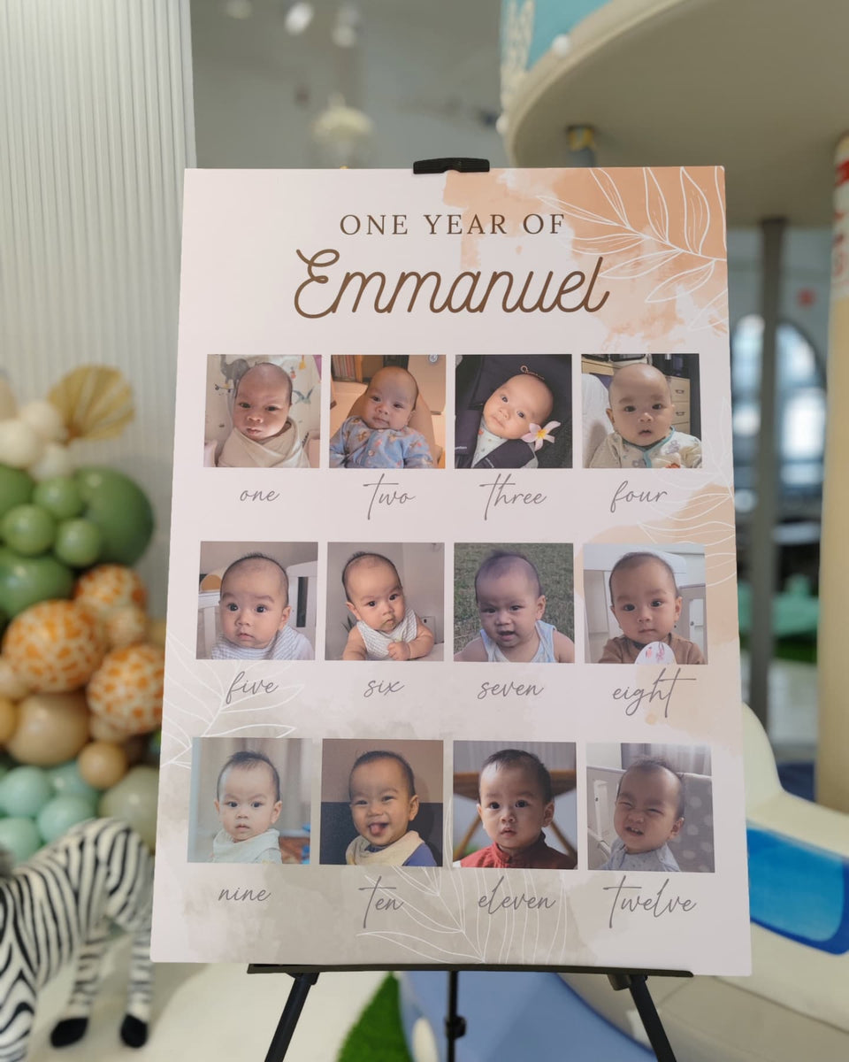 BOHO SAFARI MILESTONE POSTER | MILESTONE PHOTO BOARD DIGITAL FILE ...