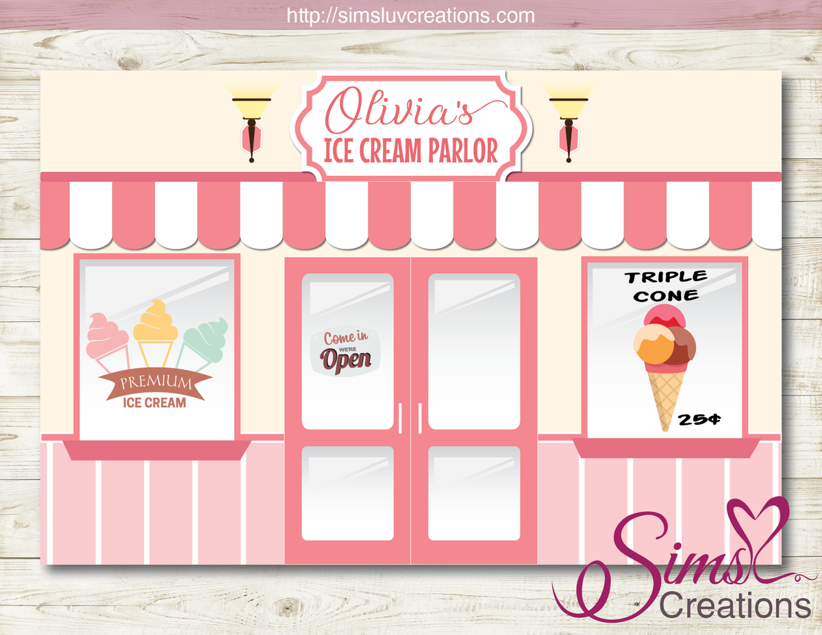 ice cream parlour printables