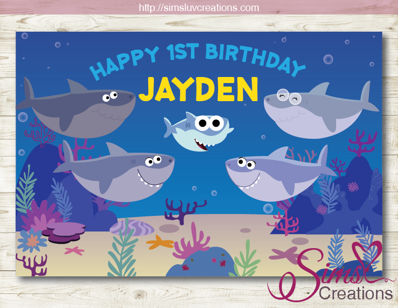 baby shark birthday coloring pages